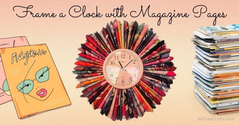 Recycled Magazine Clock - Recycled Paper - All Free Crafts