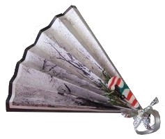 Recycled Card Fan Ornament