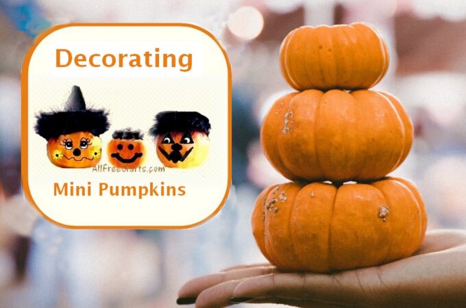 Decorating Mini Pumpkins
