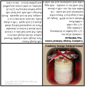 Cranberry Orange Oatmeal Jar Mix