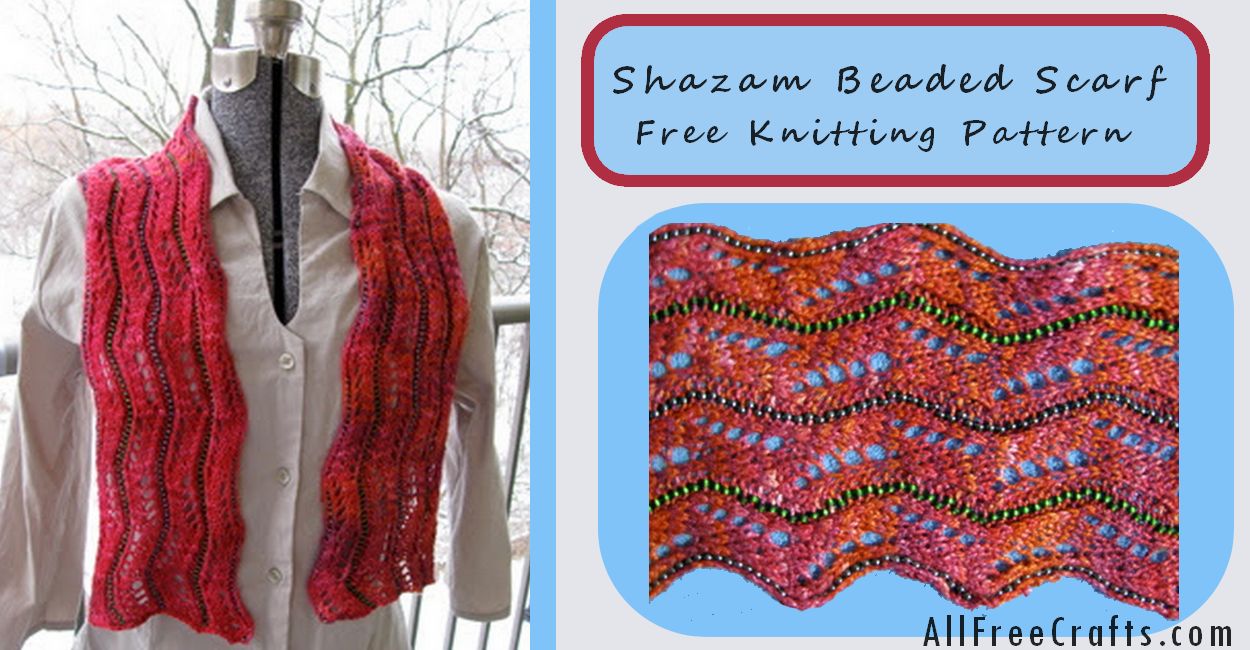 Shazam Beaded Scarf Pattern