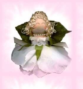 Homemade Rose Angel Craft Project