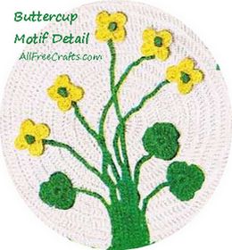 Free Crochet Buttercups Motif