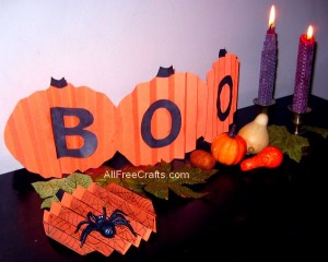 Construction Paper Pumpkin Pattern - Fan Fold Pumpkins