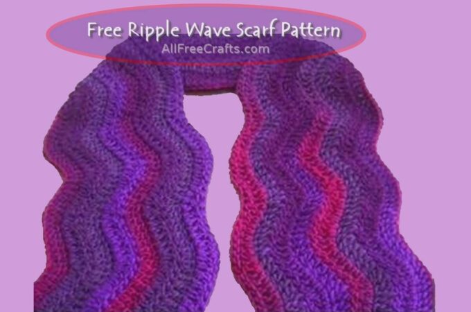 Free Crochet Ripple Wave Scarf Pattern