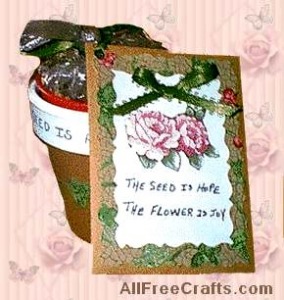 Seed Packet and Clay Pot Gift