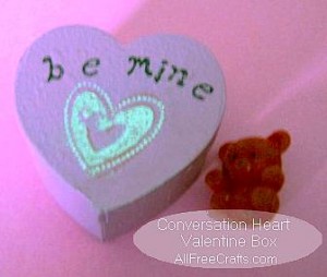 Conversation Heart Boxes for Valentine's Day