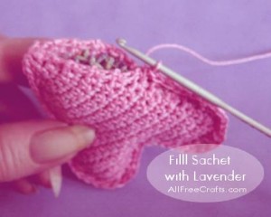 Crochet Heart Sachet Free Pattern