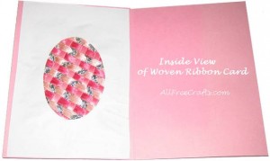 Homemade Woven Ribbon Greeting Card