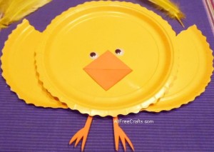 Paper Plate Chick Craft Project for Spring or Easter