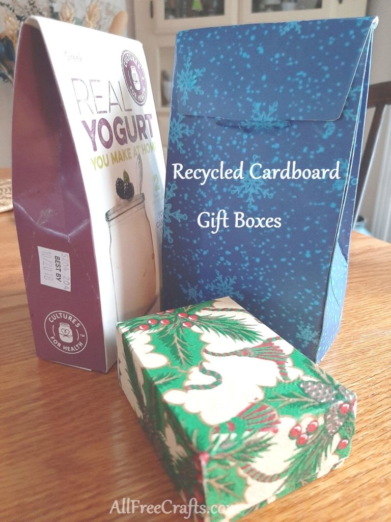 Recycled Cardboard Gift Boxes - All Free Crafts