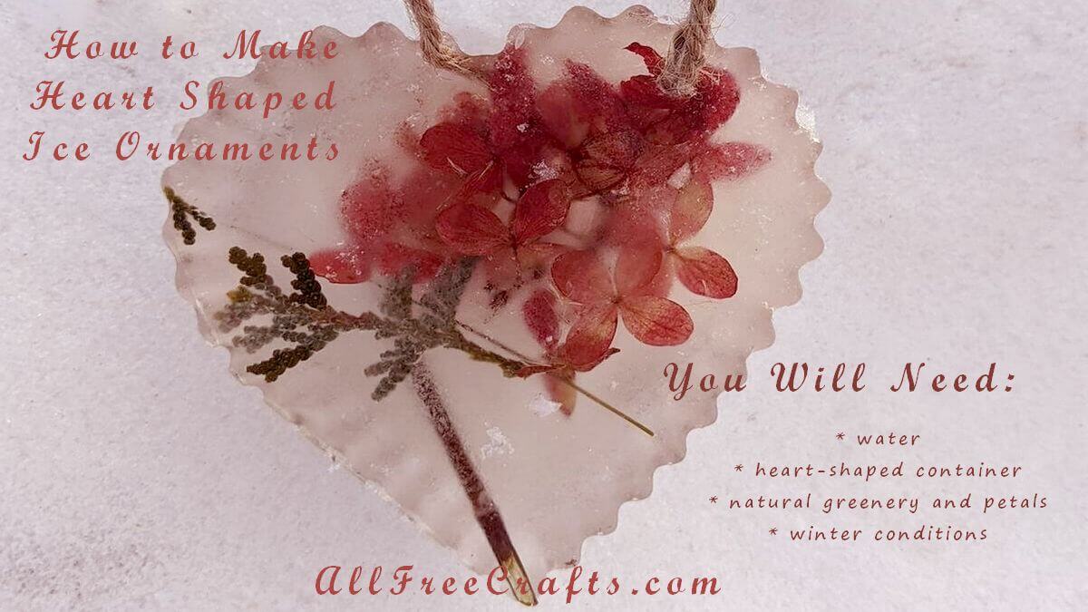 Natural Ice Ornaments - All Free Crafts