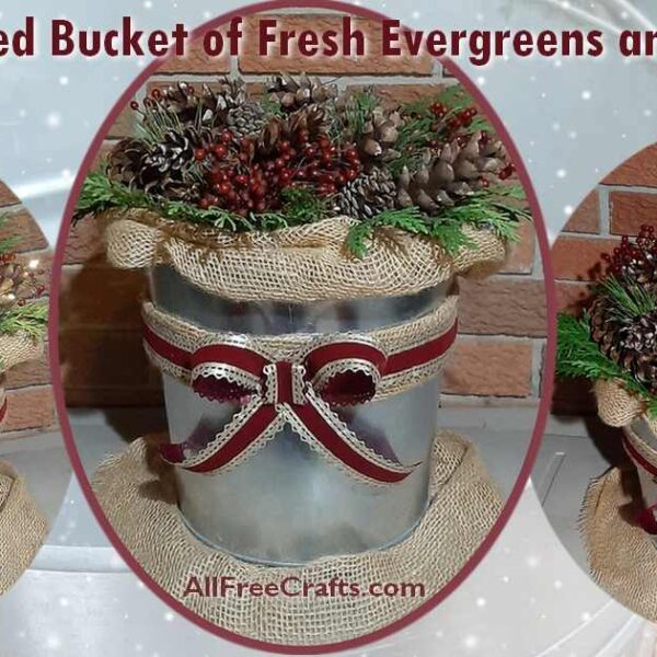 Mini Christmas Evergreen Display - All Free Crafts